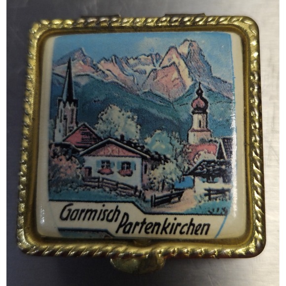 Holiday | Vintage German Trinket Box Garmisch Partenkirchen Pill ...